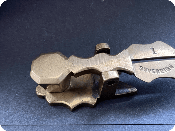 Antique Rare Brass Sovereign Rocker Coin Scale