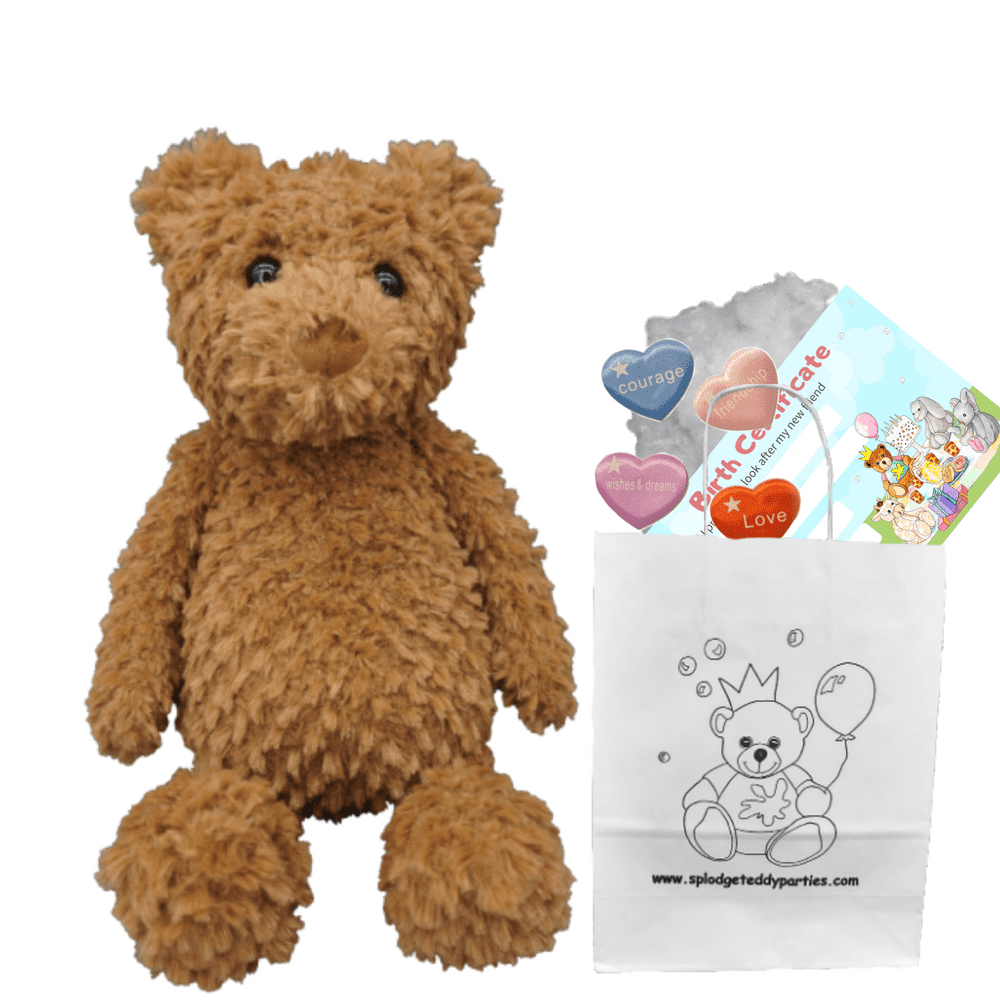 10 inch Brown Flopsy Teddy - DIY Bear Kit no-sew