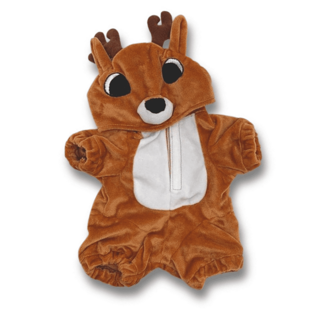 16 inch Reindeer Onesie Sleeper - Teddy Bear Clothes