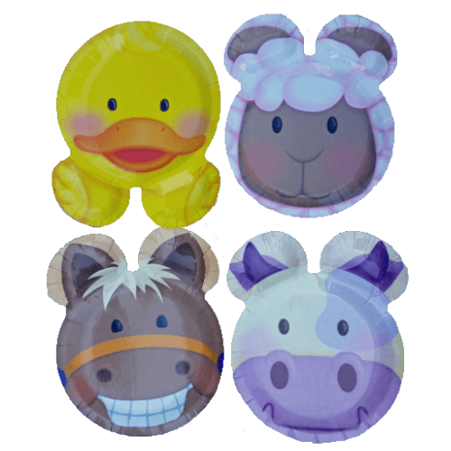 Farm Animal - Shaped Plates x 8