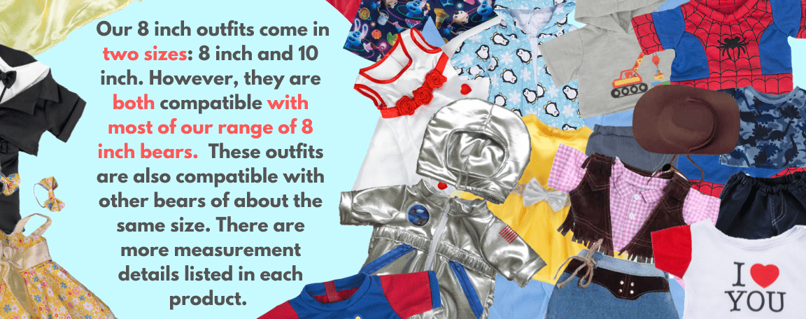 8 Inch Teddy Clothes