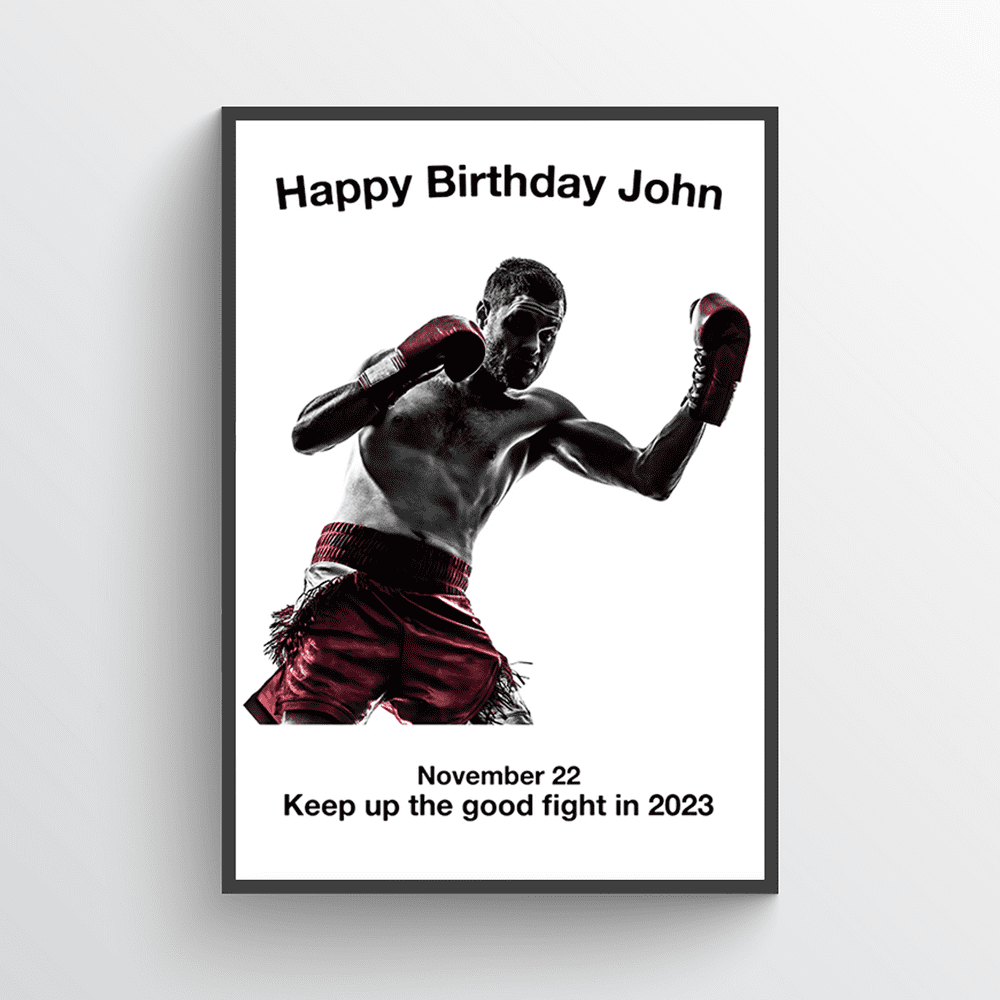 Personalised Boxing Print & x28;Choose your image& x29;