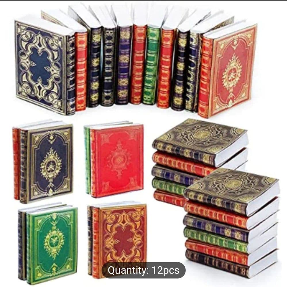 Miniature Classic Pattern Book Covers with pages