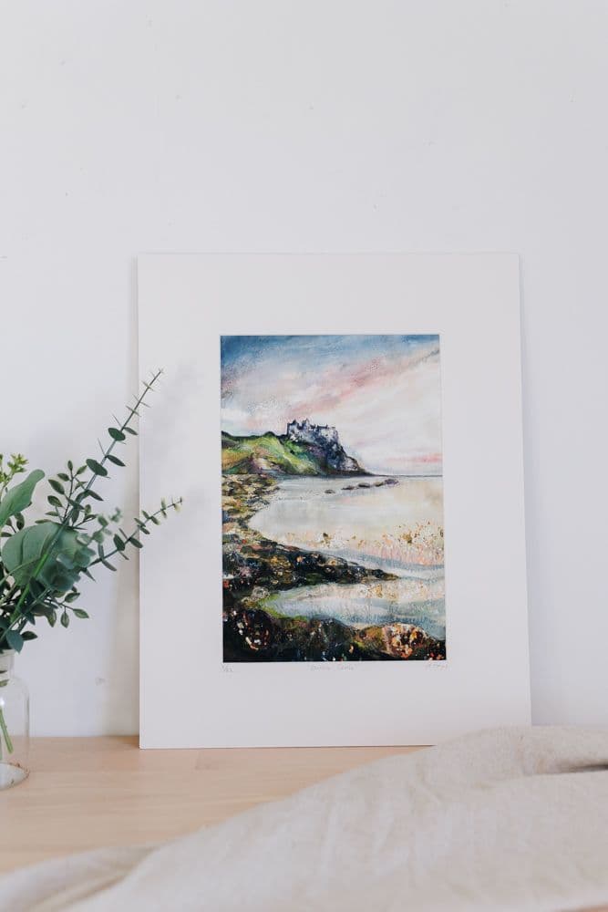 Andrea Hayes Textile Artist | Dunluce Castle Print | Textile Art ...