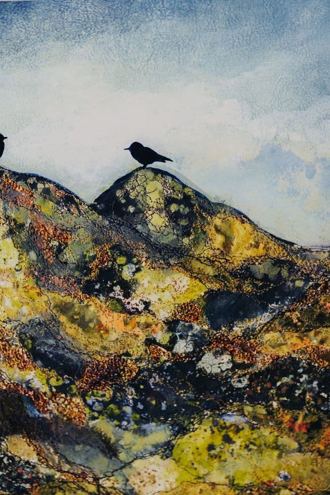 Andrea Hayes Textile Artist | Resting Place Birds Print | Textile Art ...