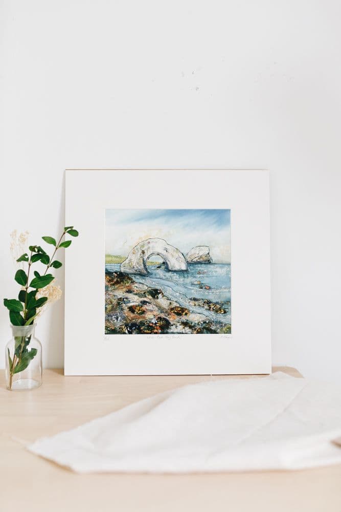 Andrea Hayes Textile Artist | White Rocks | White Park Bay Beach Print ...