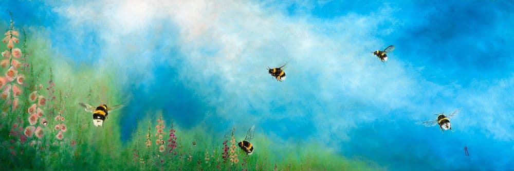 Anna Reed Artist | Follow Blossom Bees Print | Anna Reed Fine Art | Bee ...