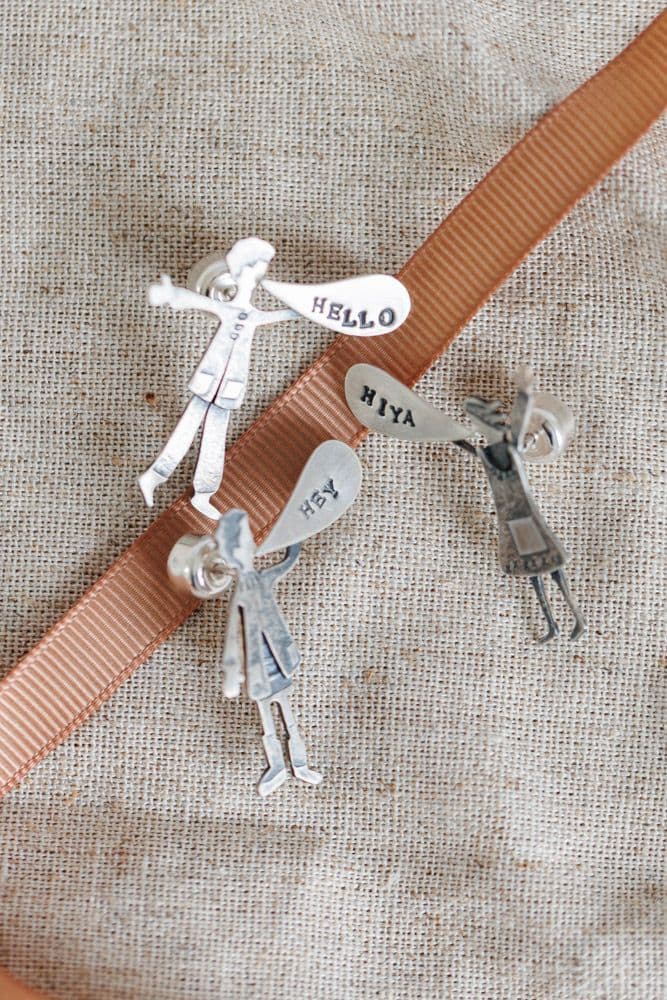 Becky Crow Jewellery | Handmade Sterling Silver & 24ct Gold Leaf Hey Pin