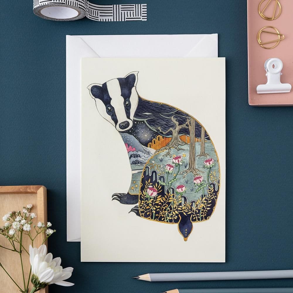 The DM Collection | Badger Card | Daniel Mackie Artist & Illustrator