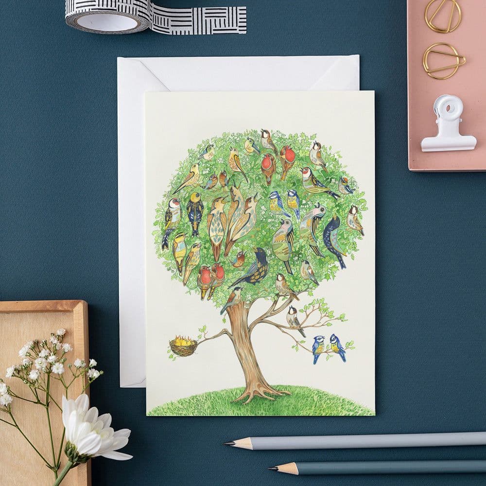 The DM Collection | Dawn Chorus Tree of Songbirds Card | Daniel Mackie ...