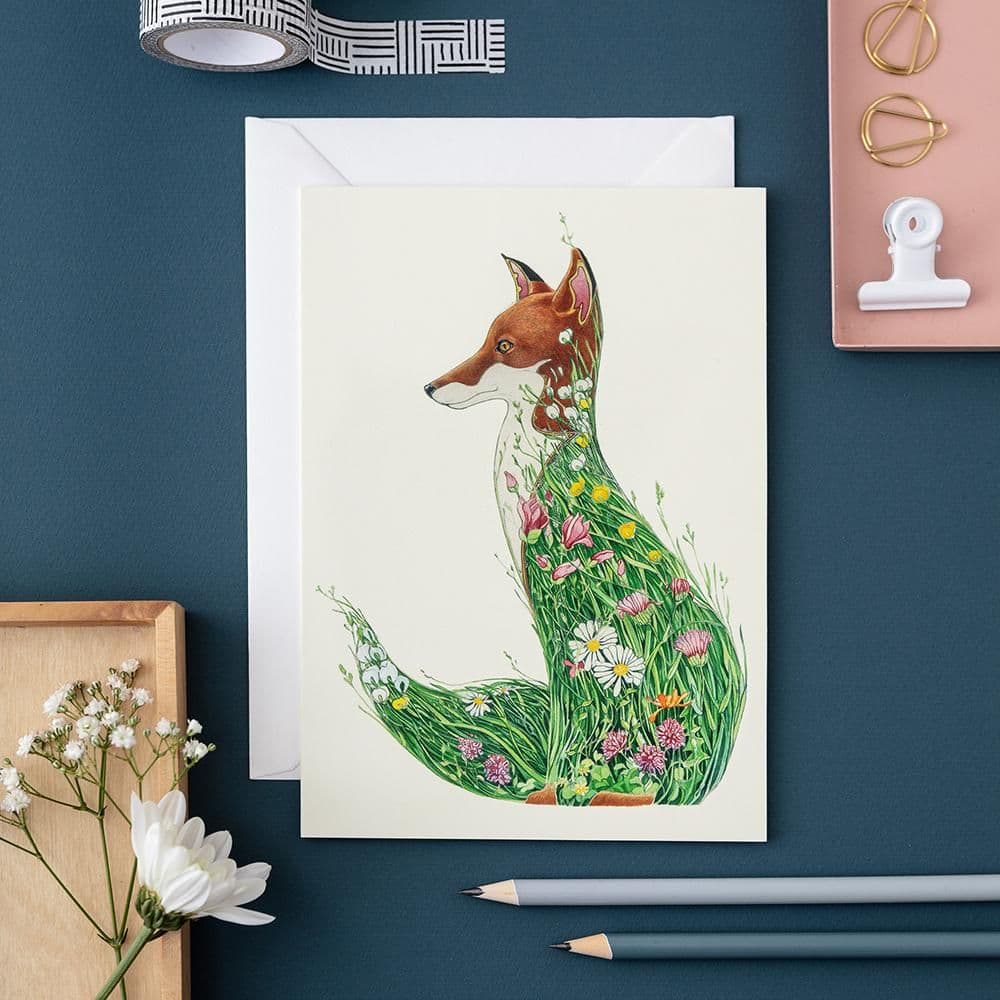 The DM Collection | Fox in a Meadow Card | Daniel Mackie Artist ...