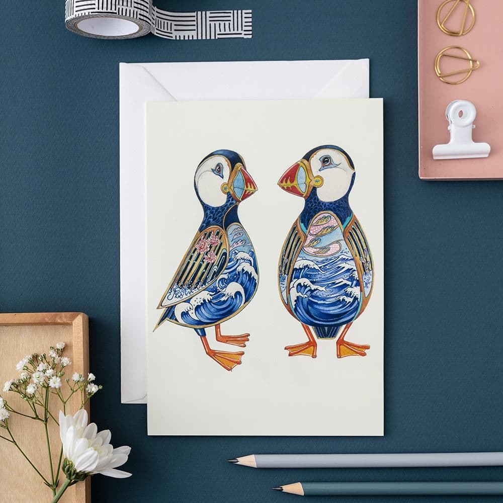 The DM Collection | Puffins Card | Daniel Mackie Artist & Illustrator