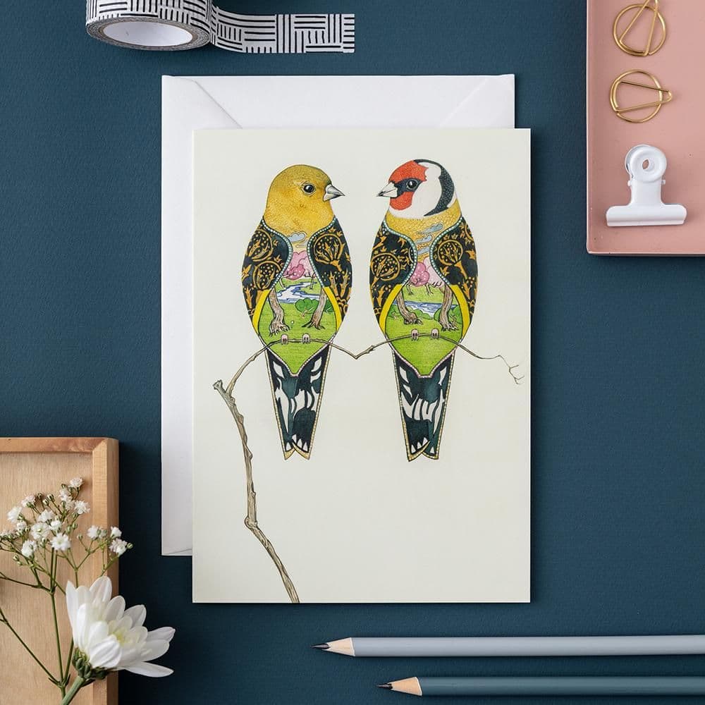 The DM Collection | Two Goldfinches Card | Daniel Mackie Artist ...