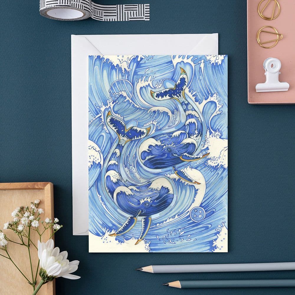 The DM Collection | Whales Card | Daniel Mackie Artist & Illustrator