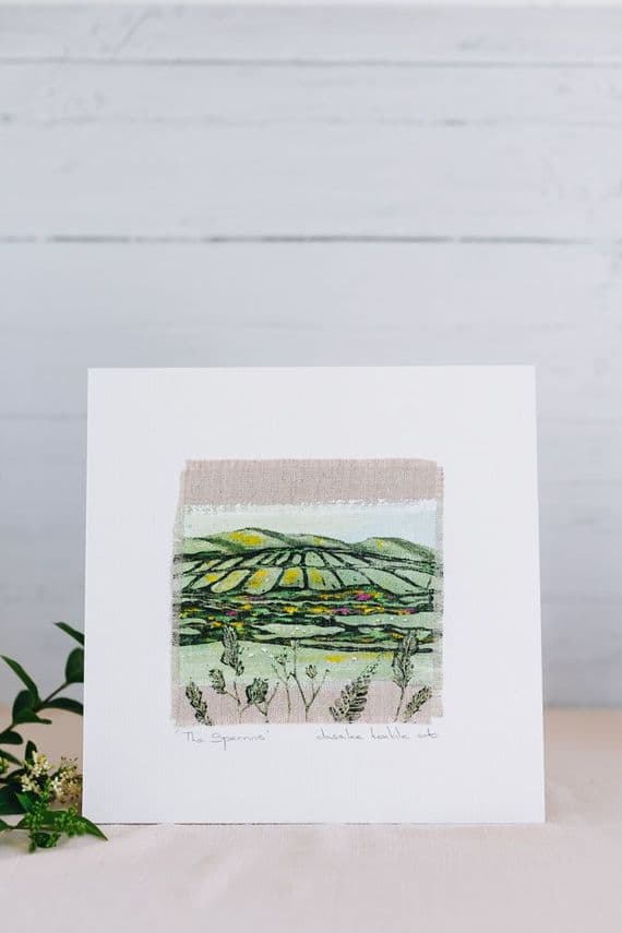Dasalee Textile Art | Original The Sperrins Painting on Irish Linen ...