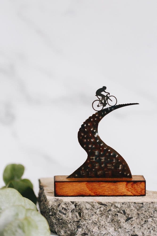 David Mayne Sculptor | Cobble Climb Bike | Miniature Steel & Wood ...