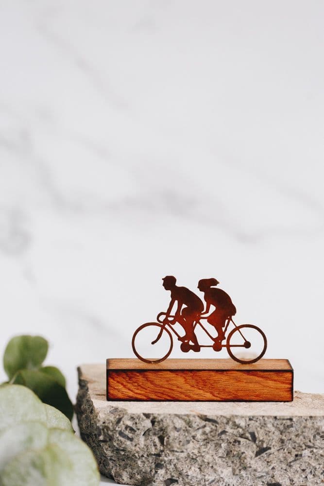 David Mayne Sculptor | Tandem Bike | Miniature Bicycle Steel & Wood ...