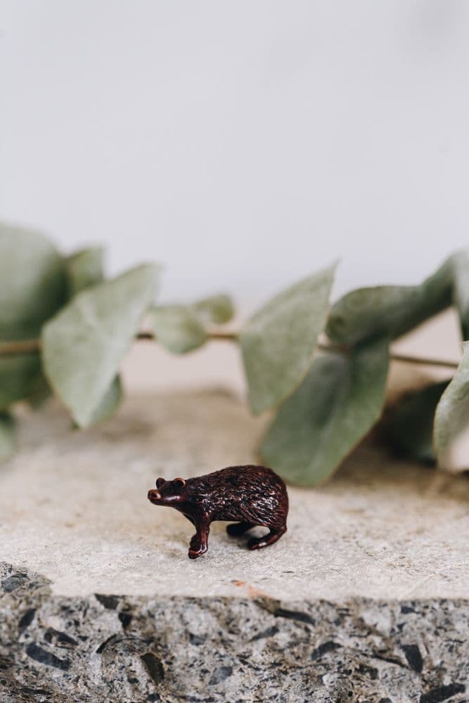 David Meredith Sculptor | Miniature Bronze Badger Sculpture | Bronze ...