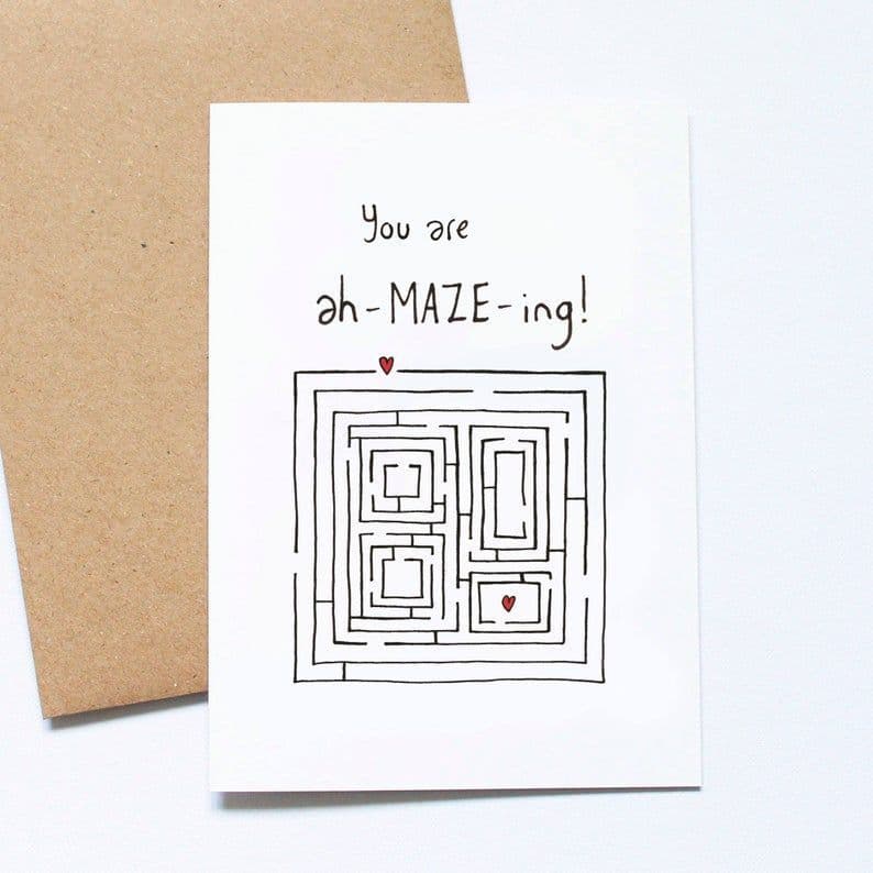 Debmon Design Cards | You Are Ah-Maze-ing Card | You're Amazing Cards