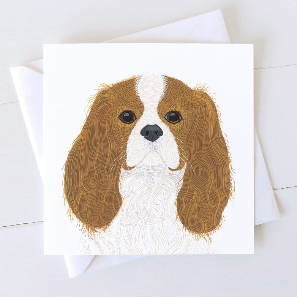 Bird the Artist Cards | King Charles Spaniel Dog Card | Dog Cards ...