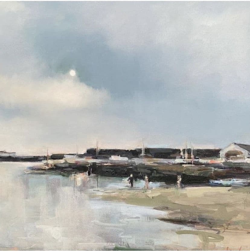 Elaine Murdock Artist | Portballintrae Out in the Water Original Oil ...