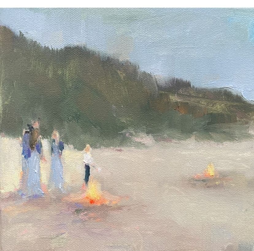 Elaine Murdock Artist | Wedding Party at the Beach Original Oil ...