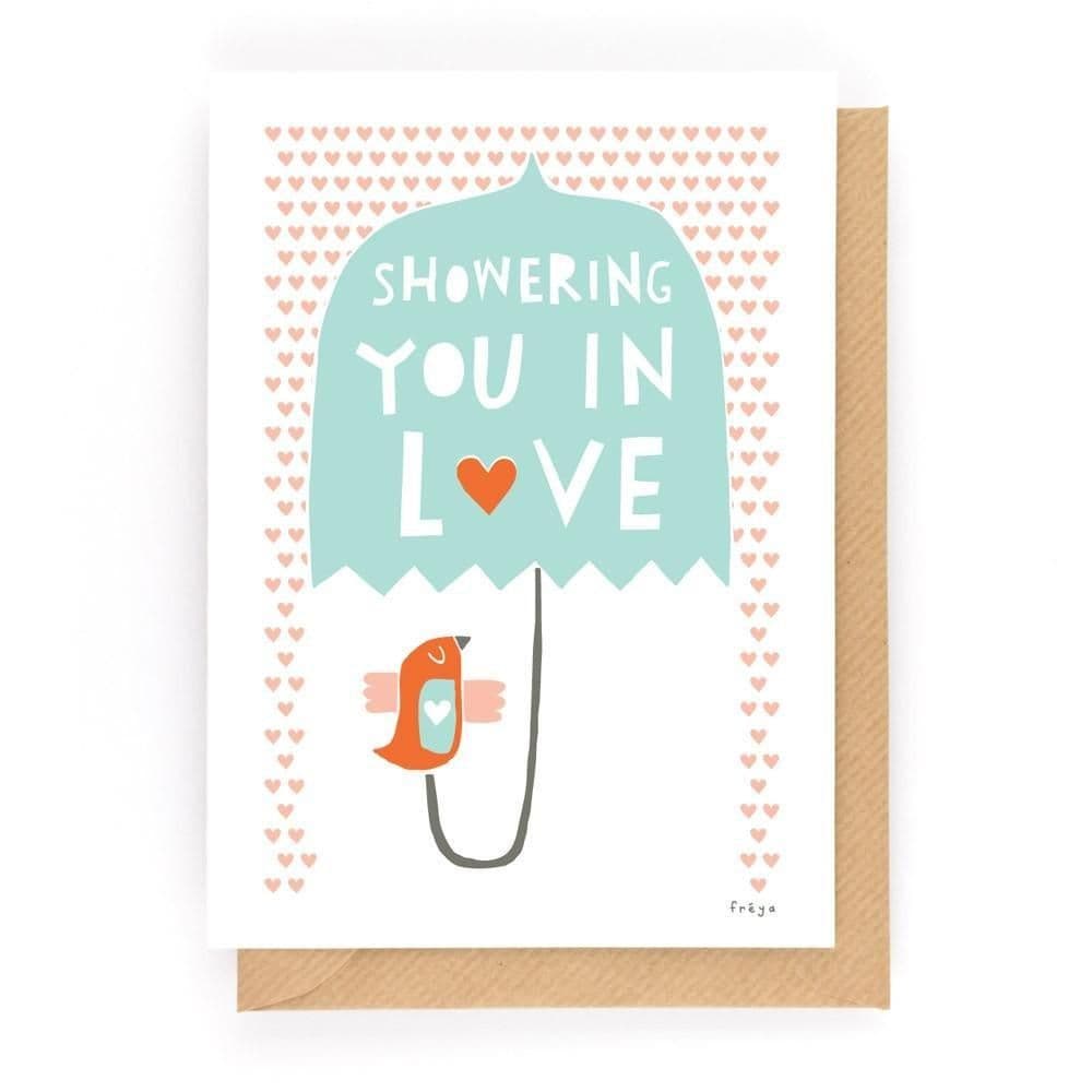 Fréya Art & Design Cards | Showering You in Love Card | Valentine's Day ...