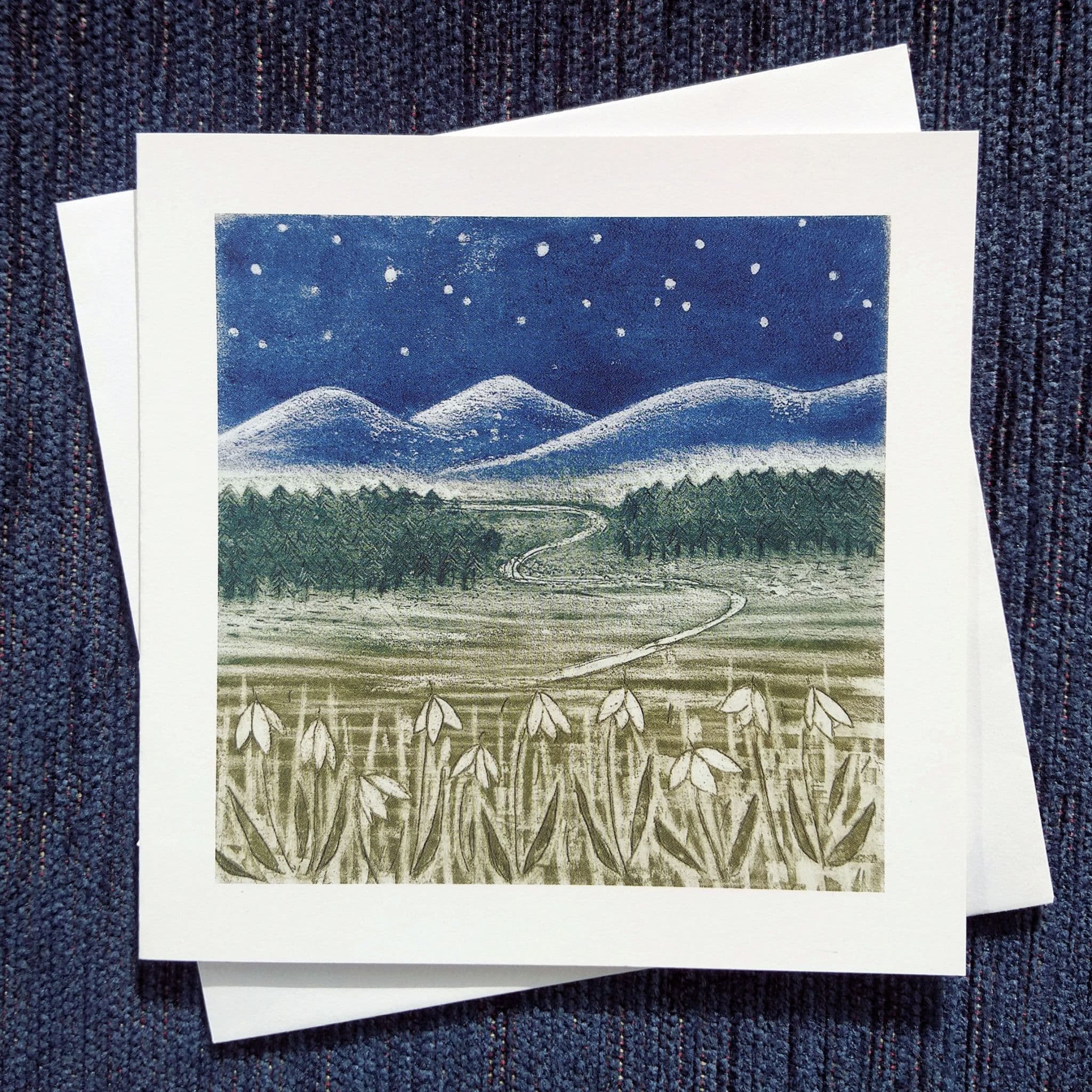 Algan Arts | Gail Kelly Artist | Winter Journey Landscape Card | Art ...