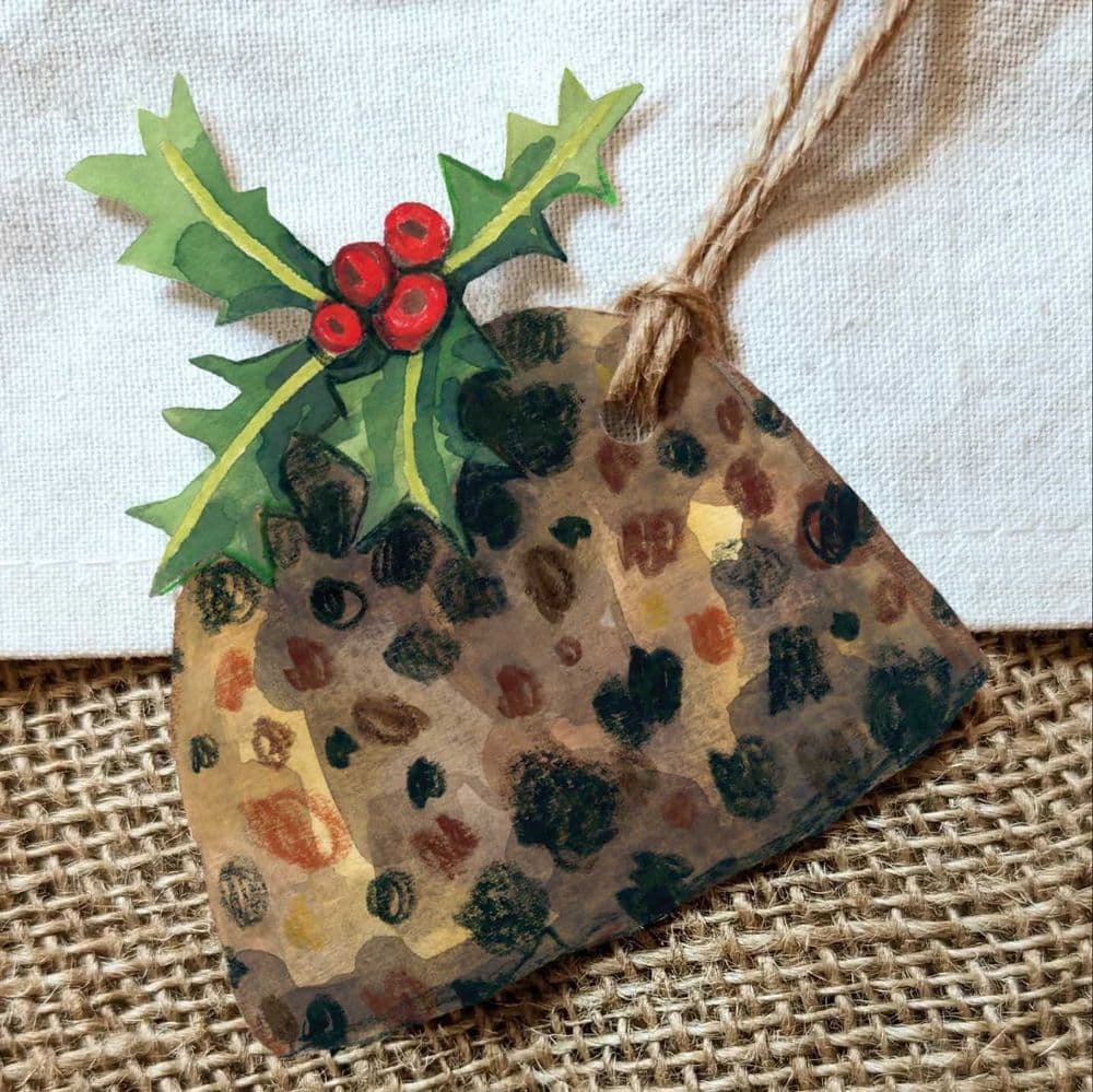 Gemma O'Neill Artist & Illustrator | Pudding Christmas Gift Tags ...