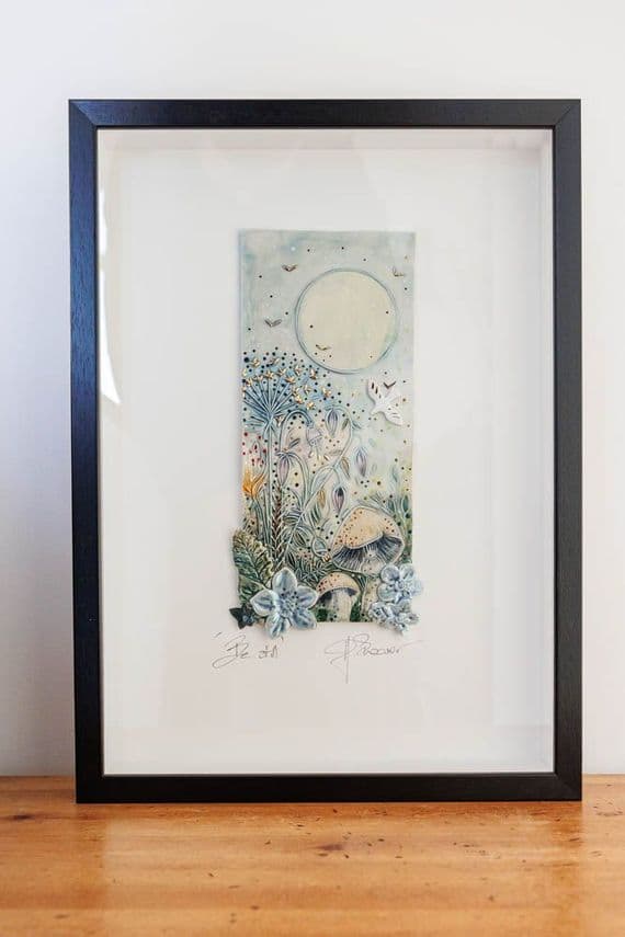 Helen Shearer Ceramics | Porcelain Ceramic Be Still Toadstools Tile ...