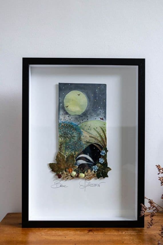 Helen Shearer Ceramics | Porcelain Ceramic Broc Badger Tile | Artist ...