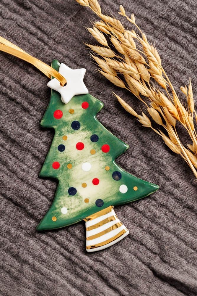 Helen Shearer Ceramics | Porcelain Christmas Tree Decoration | Artist ...