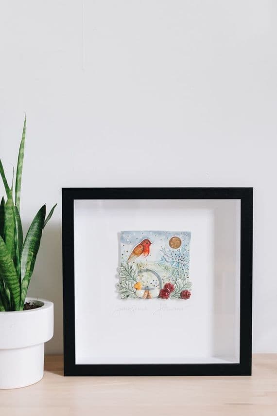 Helen Shearer Ceramics | Porcelain Ceramic Garden Friend Robin Tile ...