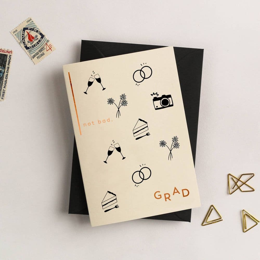Hunter Paper Co | Not Bad, Grad Graduation Card | Letterpress ...