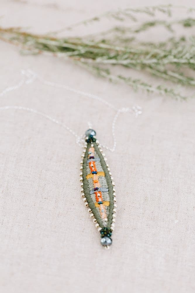 Janice Gilmore | Pageant Jewellery | Sterling Silver Embroidered Leaf ...