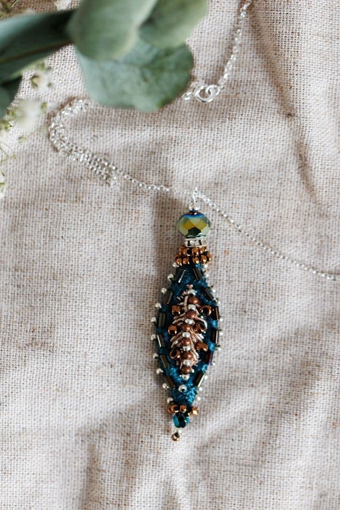 Janice Gilmore | Pageant Jewellery | Sterling Silver Embroidered Leaf ...