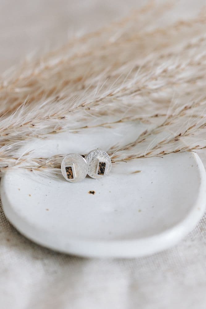 Kate Wilkinson Jewellery | Sterling Silver Ekko Cork Stud Earrings ...