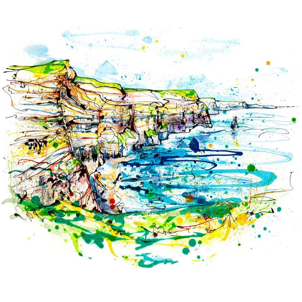 Kathryn Callaghan Artist | Cliffs of Moher Print | KC Fine Art ...