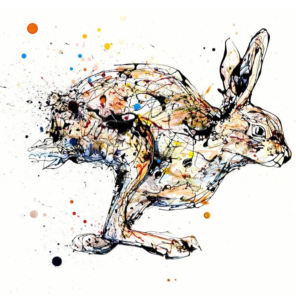 Kathryn Callaghan Artist | Like the Wind Hare Print | KC Fine Art ...