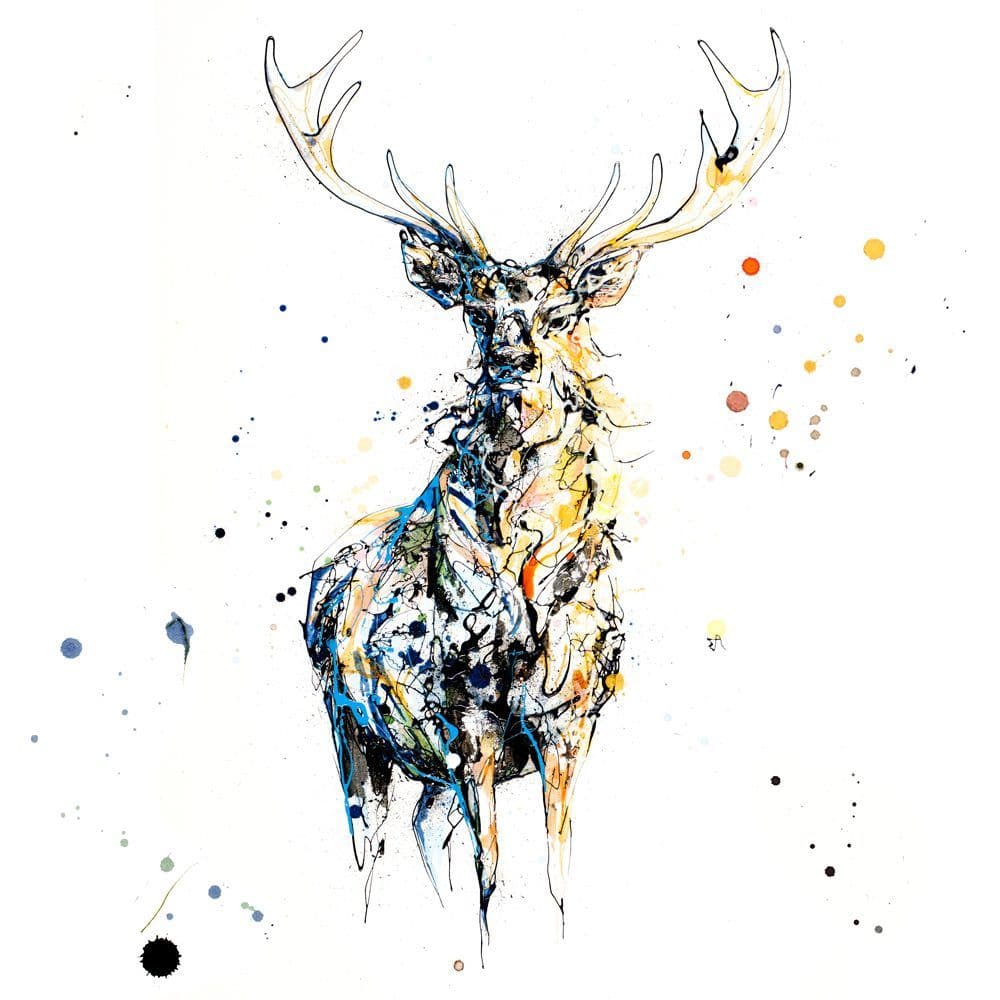 Kathryn Callaghan Artist | Nightfall Stag Print | KC Fine Art ...