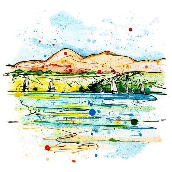 Kathryn Callaghan Artist | Set Sail, Strangford Lough Newtownards Print ...