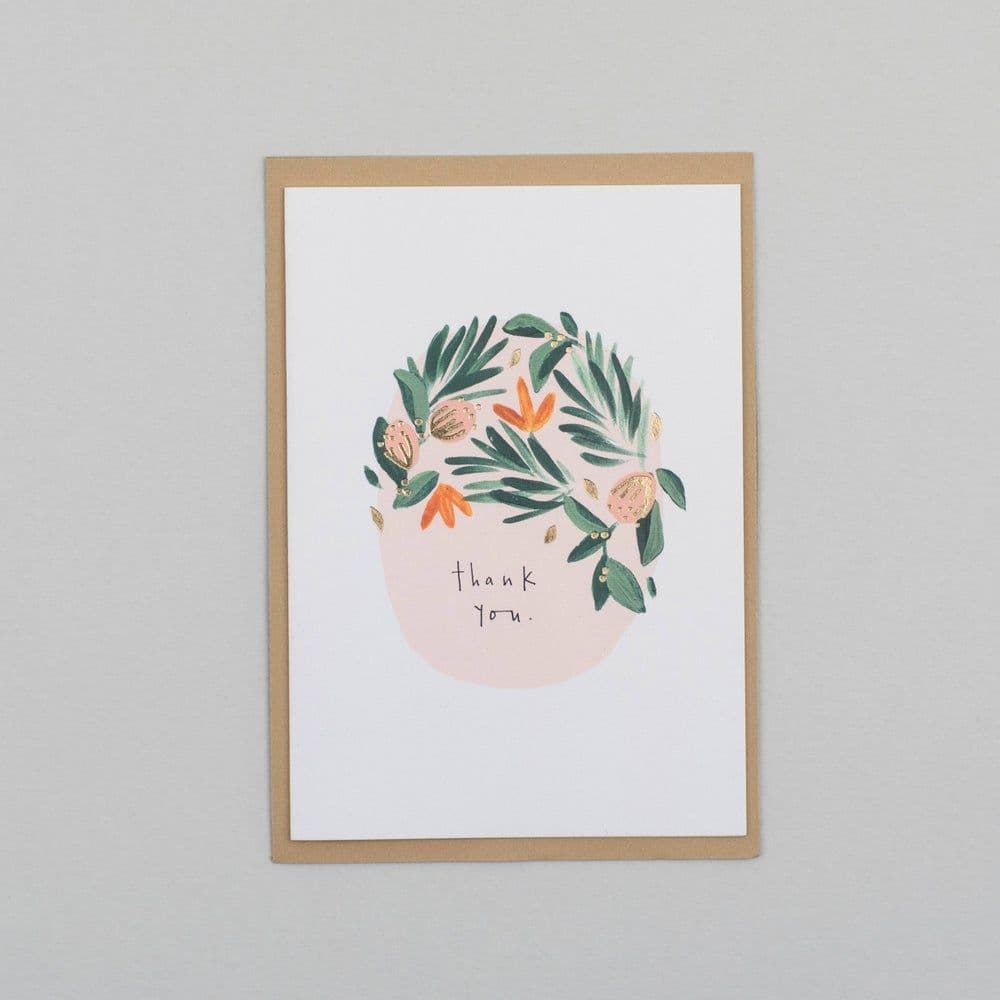Katie Housley Cards & Stationery | Thank You Gold Leaf Card | Thank You ...