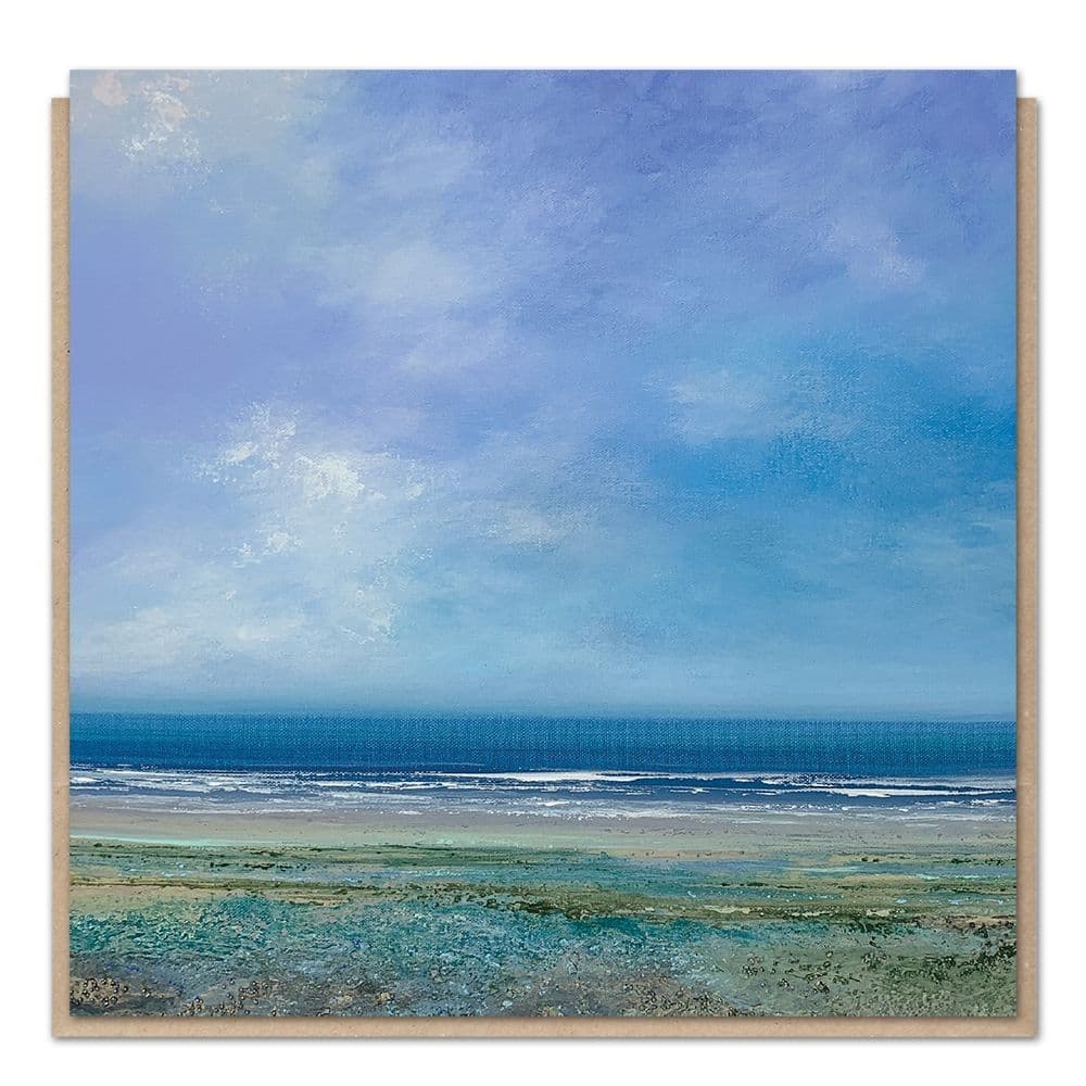Laura Bryson Artist | Almost Cloudless Beach Scene Card | Art Cards ...