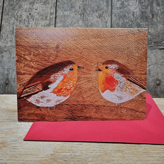 Liz Toole Artist & Printmaker | Let's Fly Together Two Robin Birds ...