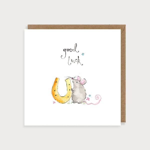 Louise Mulgrew Design Illustrated Cards | Good Luck Mouse Card | Good ...