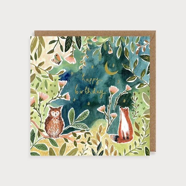 Louise Mulgrew Design Illustrated Cards | Happy Birthday Owl & Fox Card ...