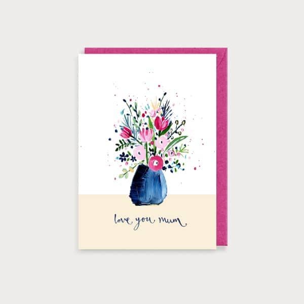 Louise Mulgrew Designs Cards | Love You Mum Flowers Card | Mother's Day ...
