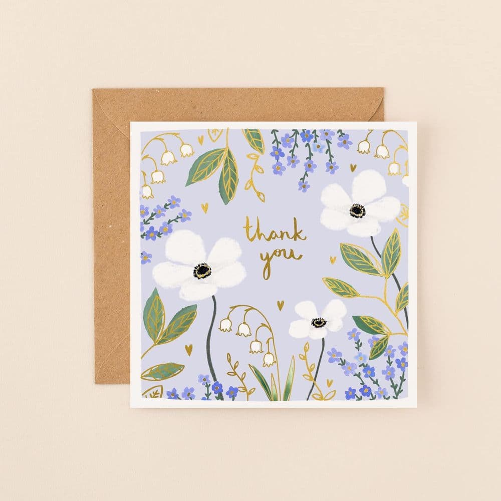 Louise Mulgrew Illustrated Cards | Thank You Flower Card | Thank You Cards