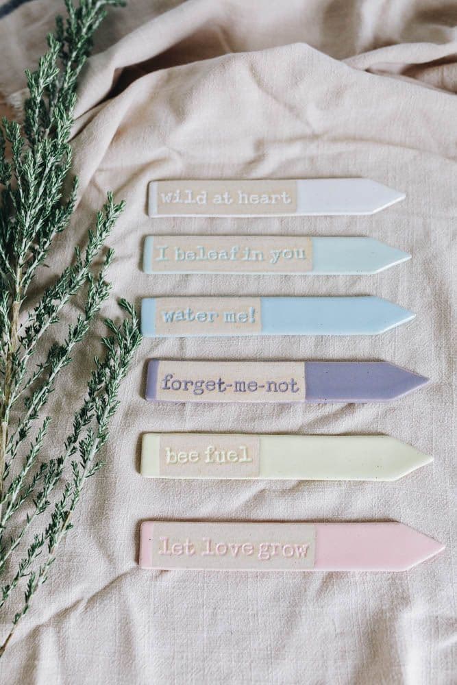 Megan Cartwright Ceramics | Ceramic Plant Labels Markers for Herbs ...