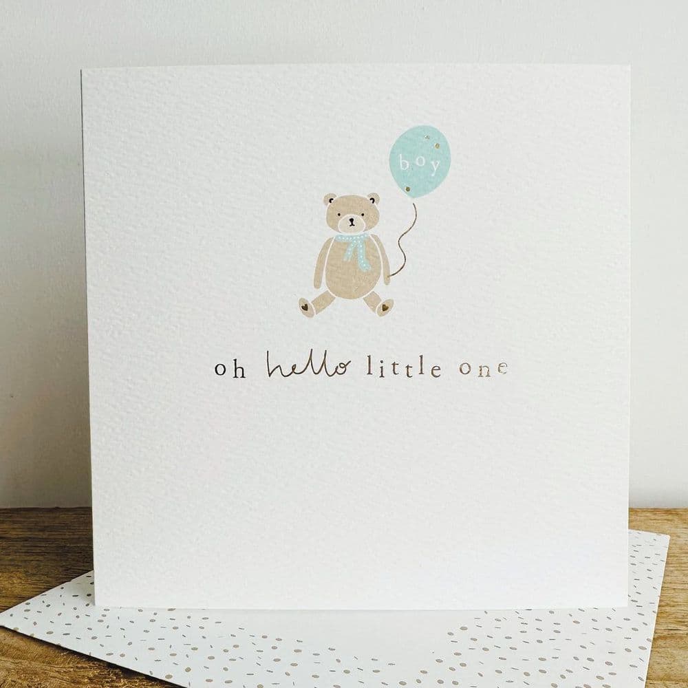 Megan Claire Greetings Cards | Hello Little One Card | New Baby Boy Cards